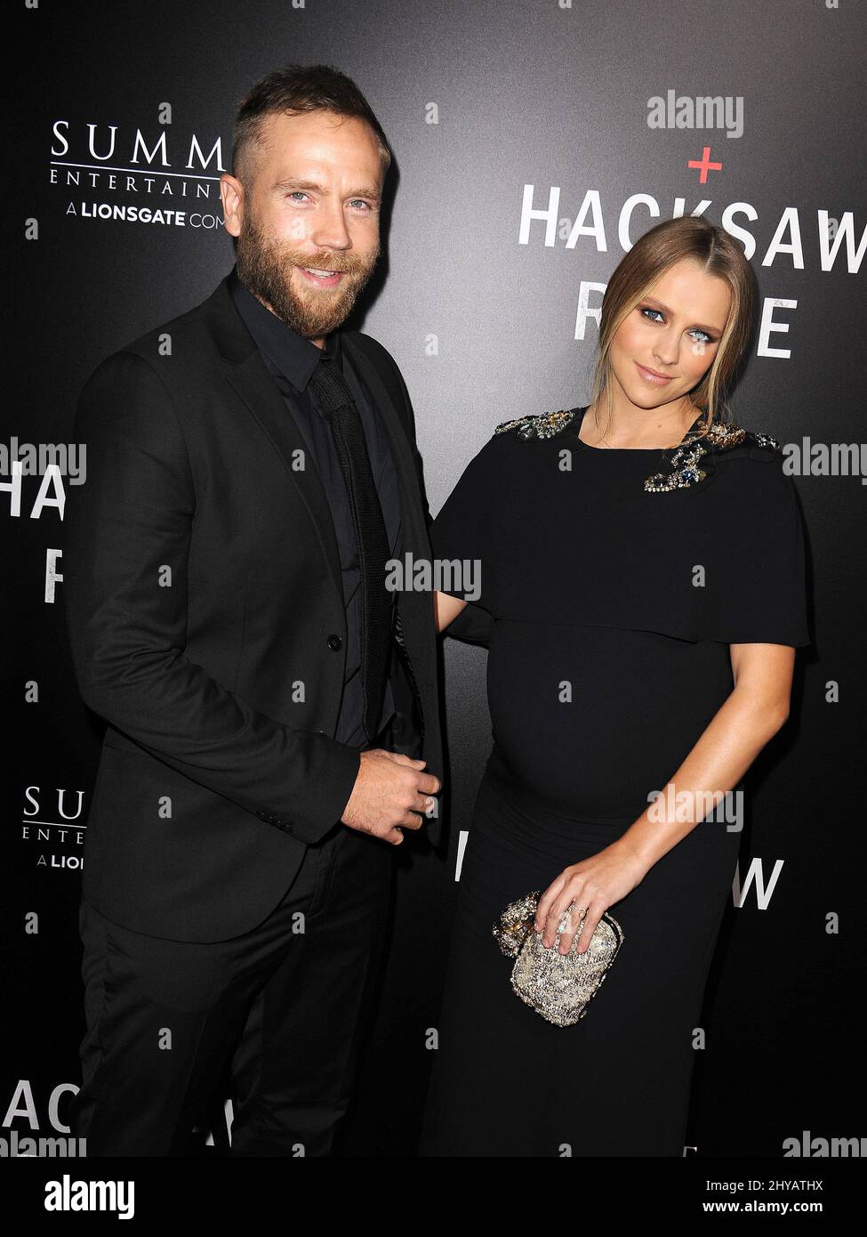 Teresa Palmer, Mark Webber attending the premiere of 'Hacksaw Ridge' in ...