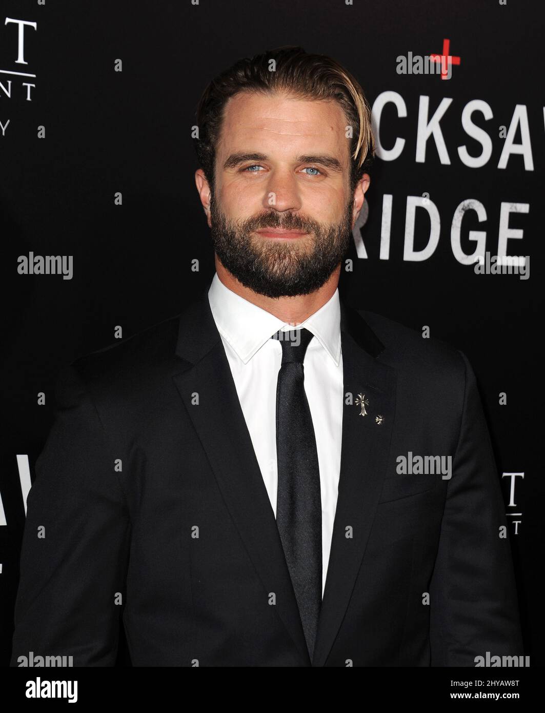 Milo Gibson attending the premiere of 'Hacksaw Ridge' in Los Angeles ...