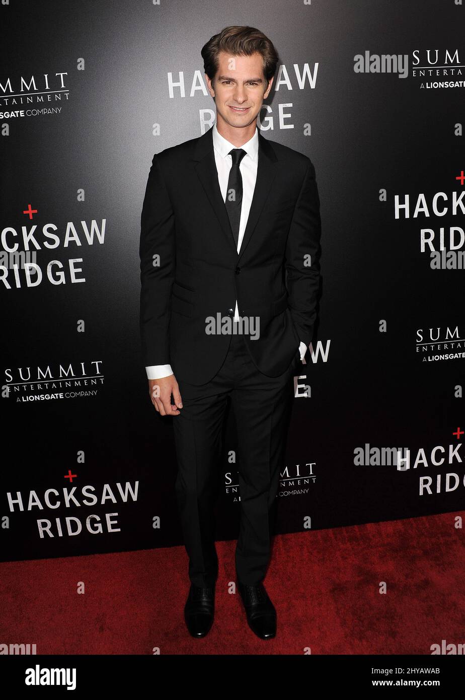 Andrew Garfield attending the premiere of 'Hacksaw Ridge' in Los ...