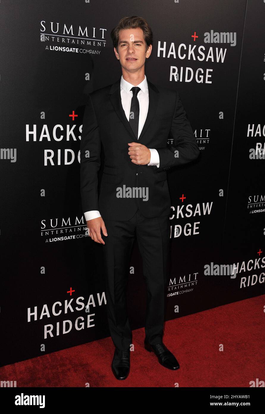 Andrew Garfield attending the premiere of 'Hacksaw Ridge' in Los ...