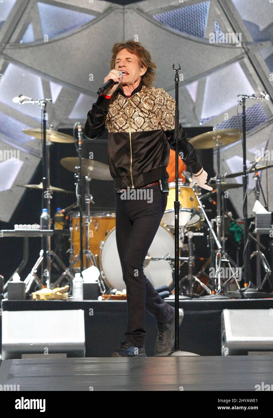Mick Jagger of The Rolling Stones performs at The Rolling Stones in ...