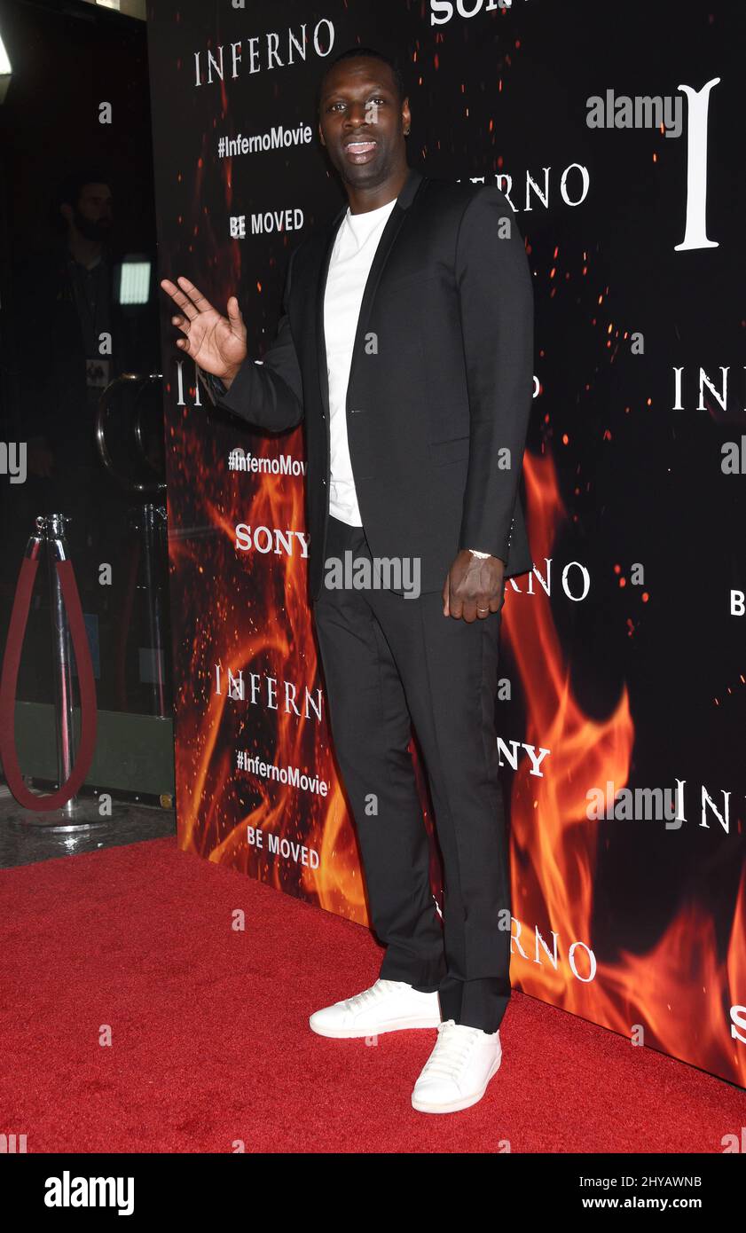 Omar Sy attending a special screening of Inferno in Los Angeles Stock ...