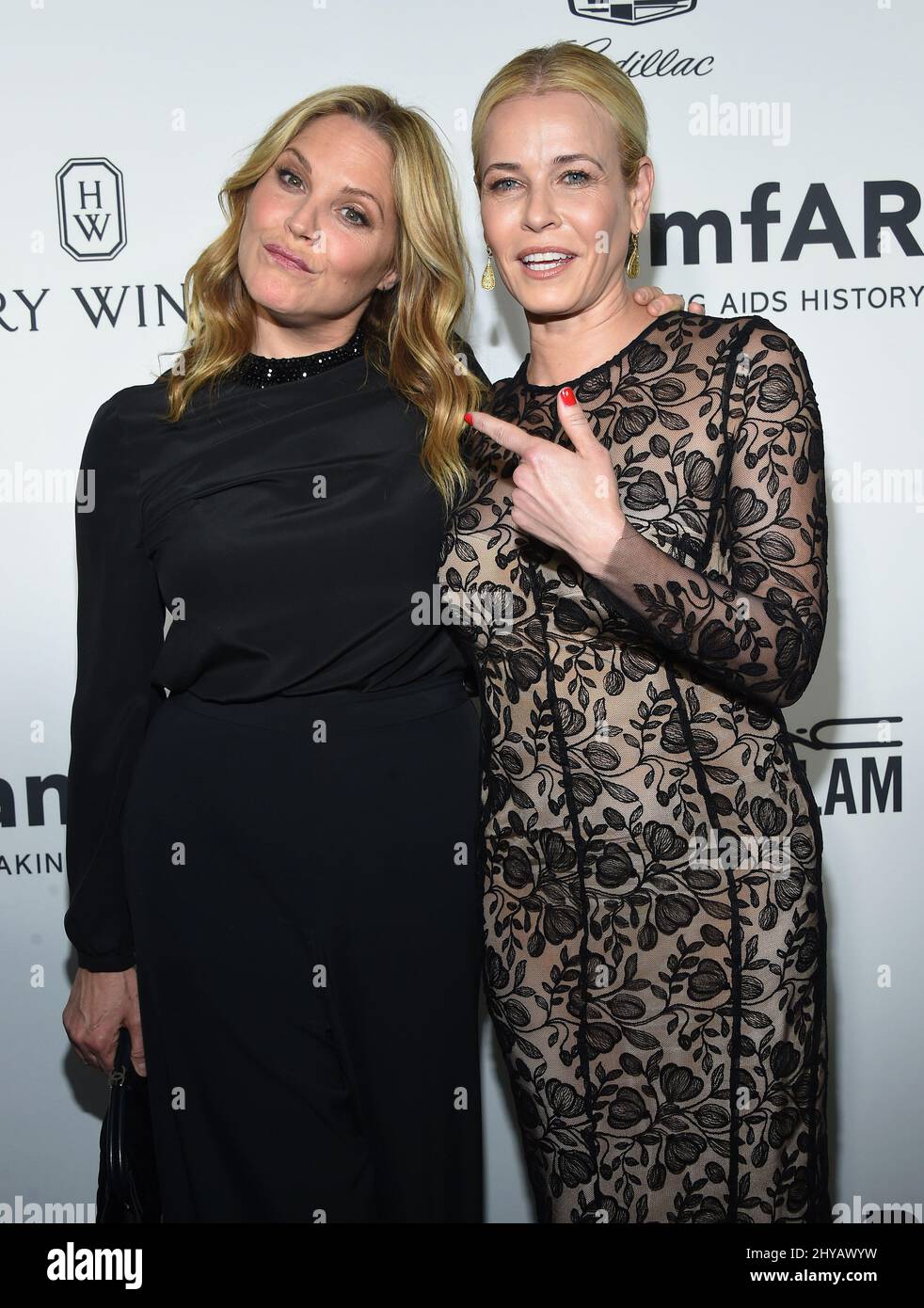 Mary McCormack and Chelsea Handler arriving to the AmFar's Inspirstion ...