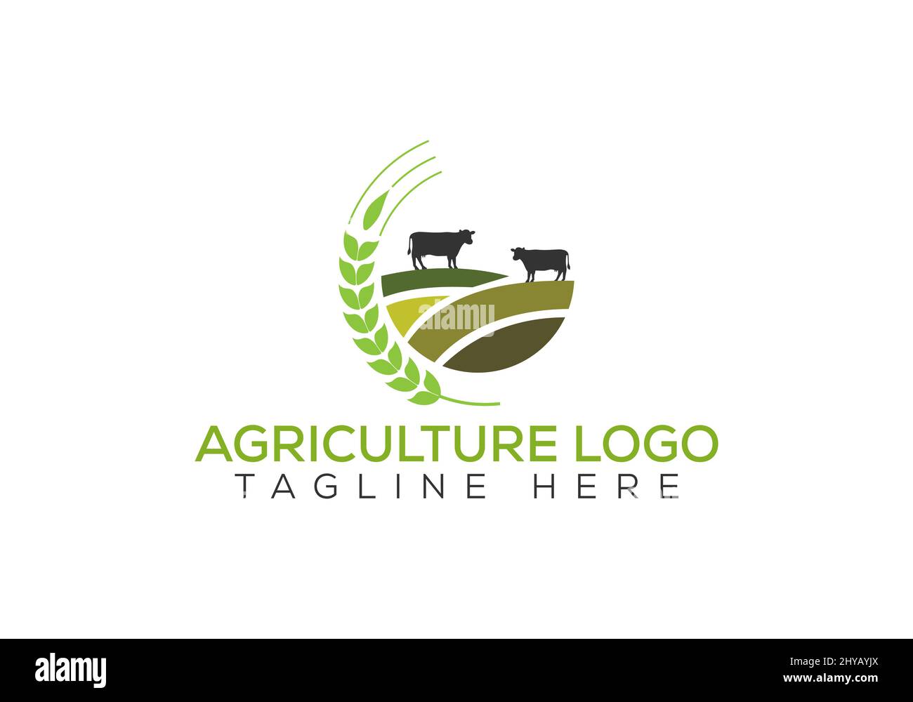 Agriculture Logo Emblem Template. Farmland Agro Farm, Agribusiness, Eco ...
