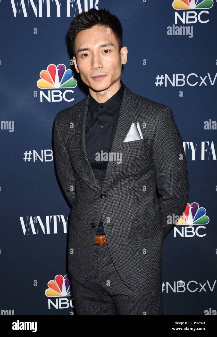 Manny Jacinto arrives at the NBC and Vanity Fair toast the 2016-2017 TV ...