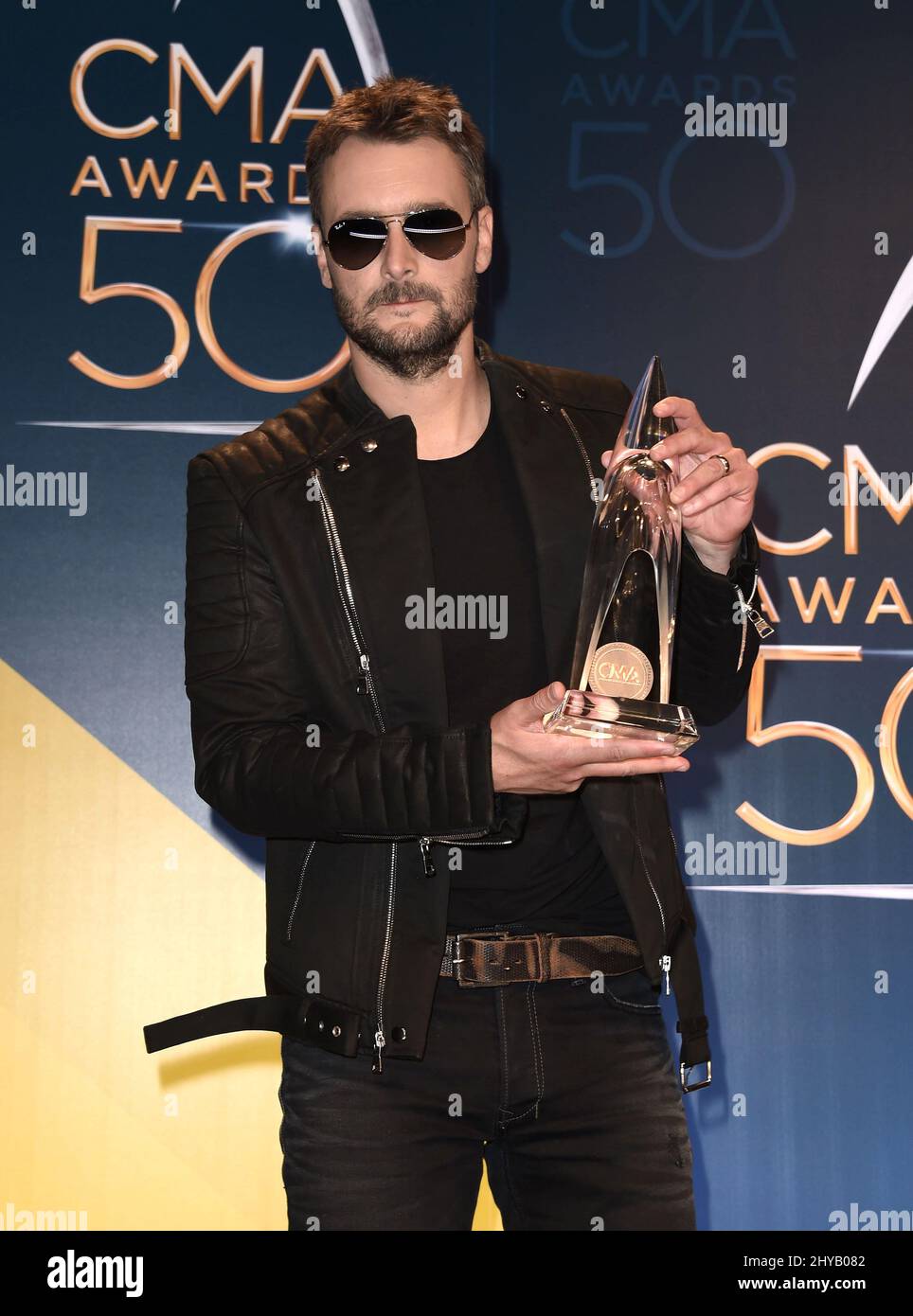 Eric Church in the press room at the 50th Annual CMA Awards held at the ...