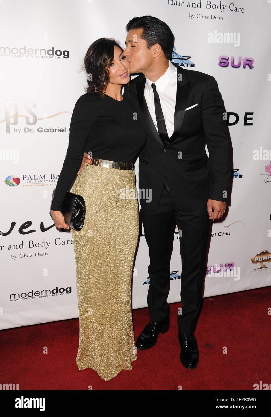 Mario Lopez, Courtney Laine Mazza arriving for the "Vanderpump Dogs ...