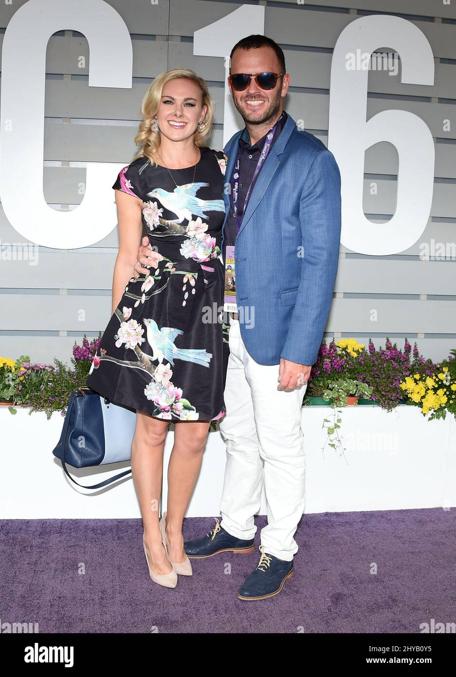 Laura Bell Bundy and Thom Hinkle attends the 33rd running of the ...