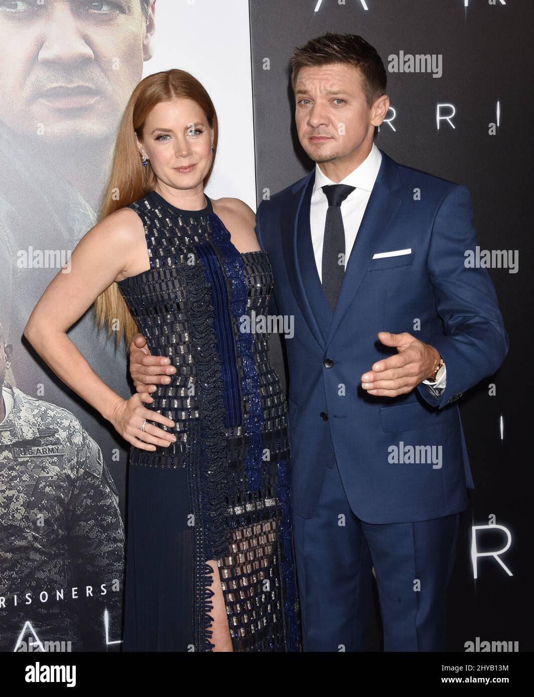 Amy Adams and Jeremy Renner arrives at the LA Premiere of "Arrival" at ...