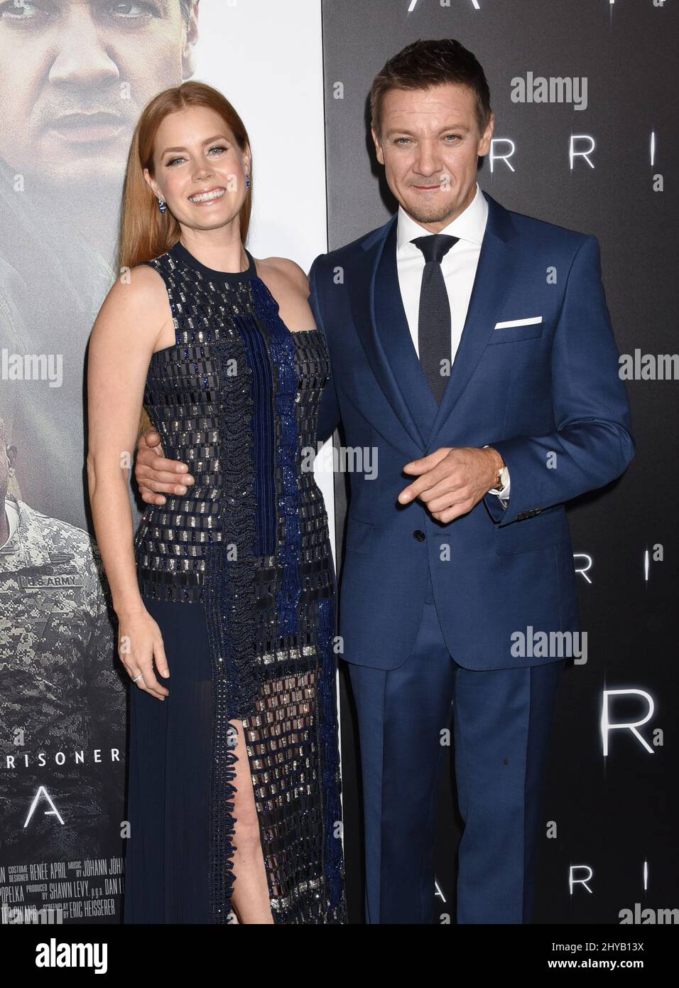Amy Adams and Jeremy Renner arrives at the LA Premiere of "Arrival" at ...