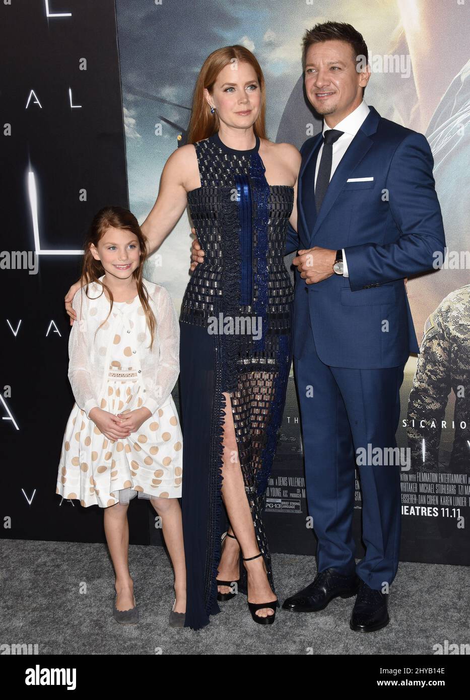 Amy Adams, Abigail Pniowsky and Jeremy Renner arrives at the LA ...