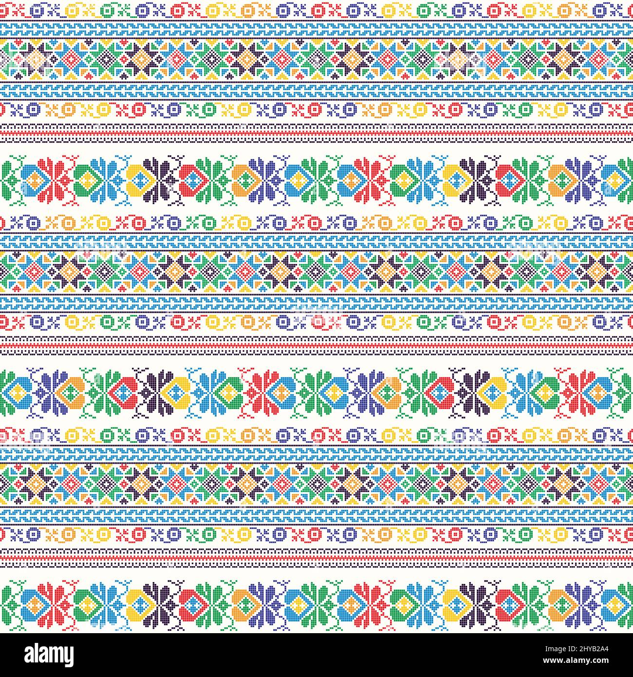 Ukrainian embroidery vector seamless pattern Stock Vector Image & Art ...