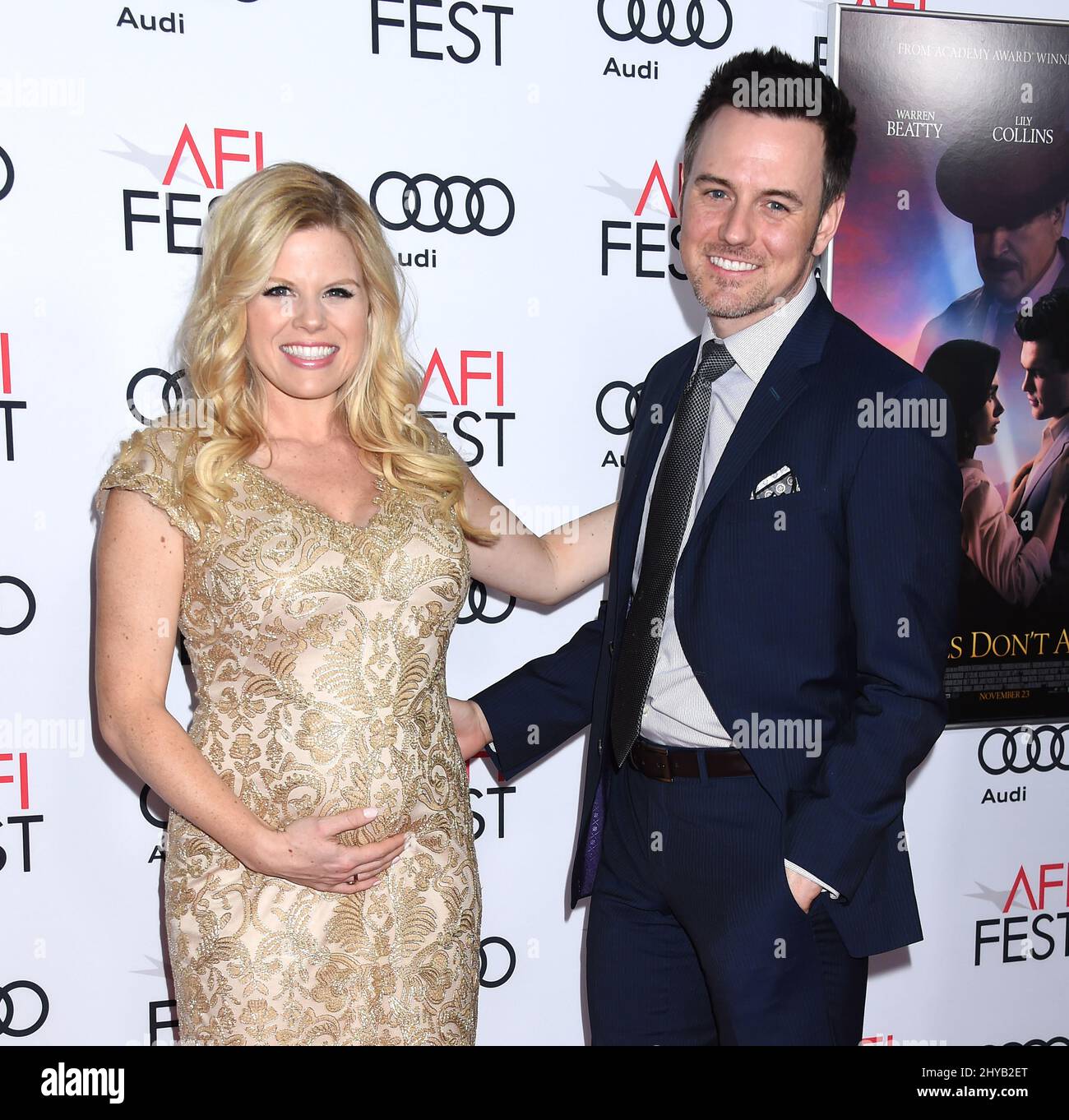 Megan Hilty and Brian Gallagher arrive at the world premiere of "Rules ...