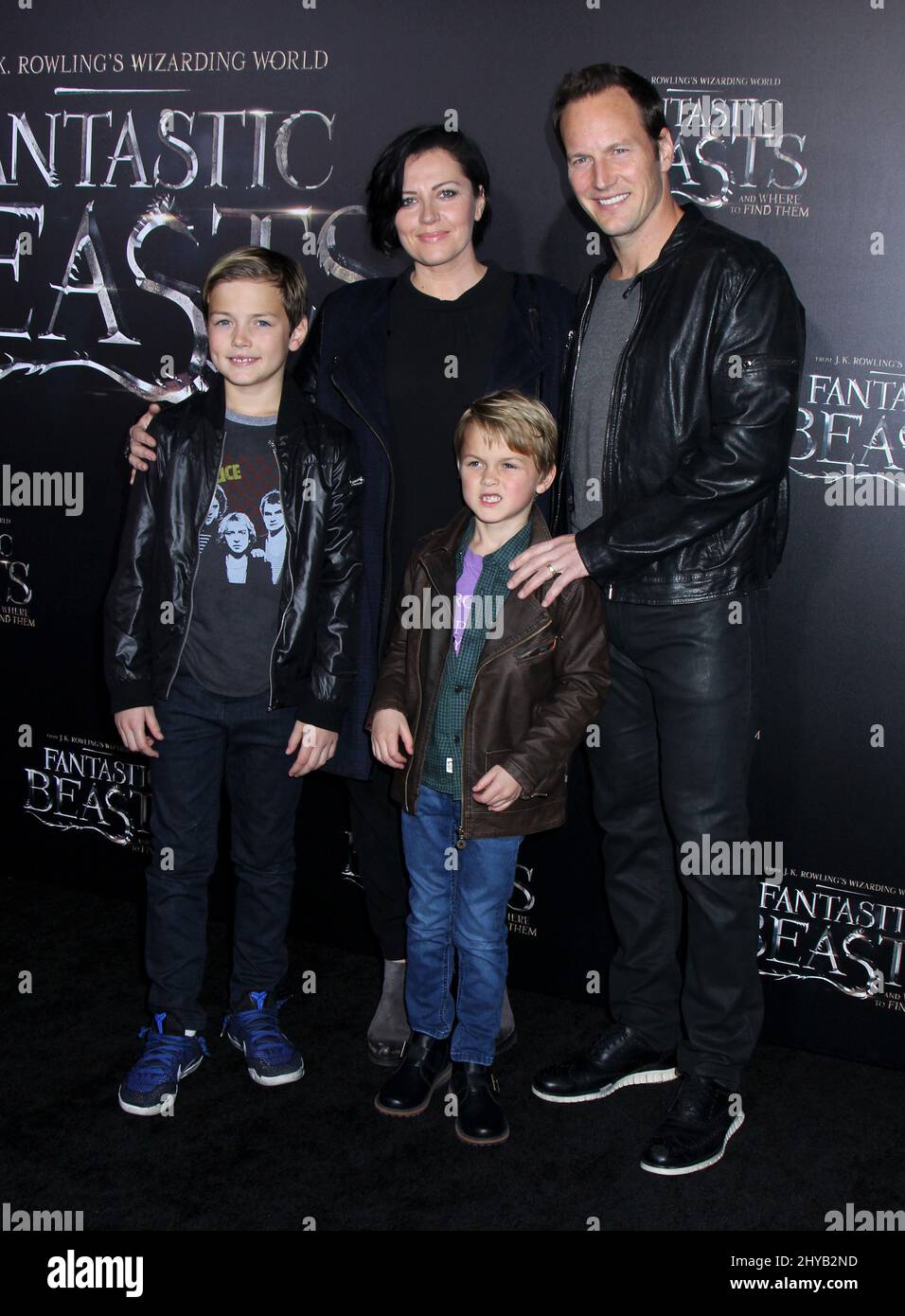 Patrick Wilson, wife Dagmara Dominczyk, sons Kalin & Kassian attends ...