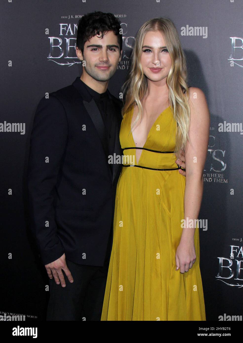 Max Ehrich & Veronica Dunne attends the world premiere of "Fantastic ...