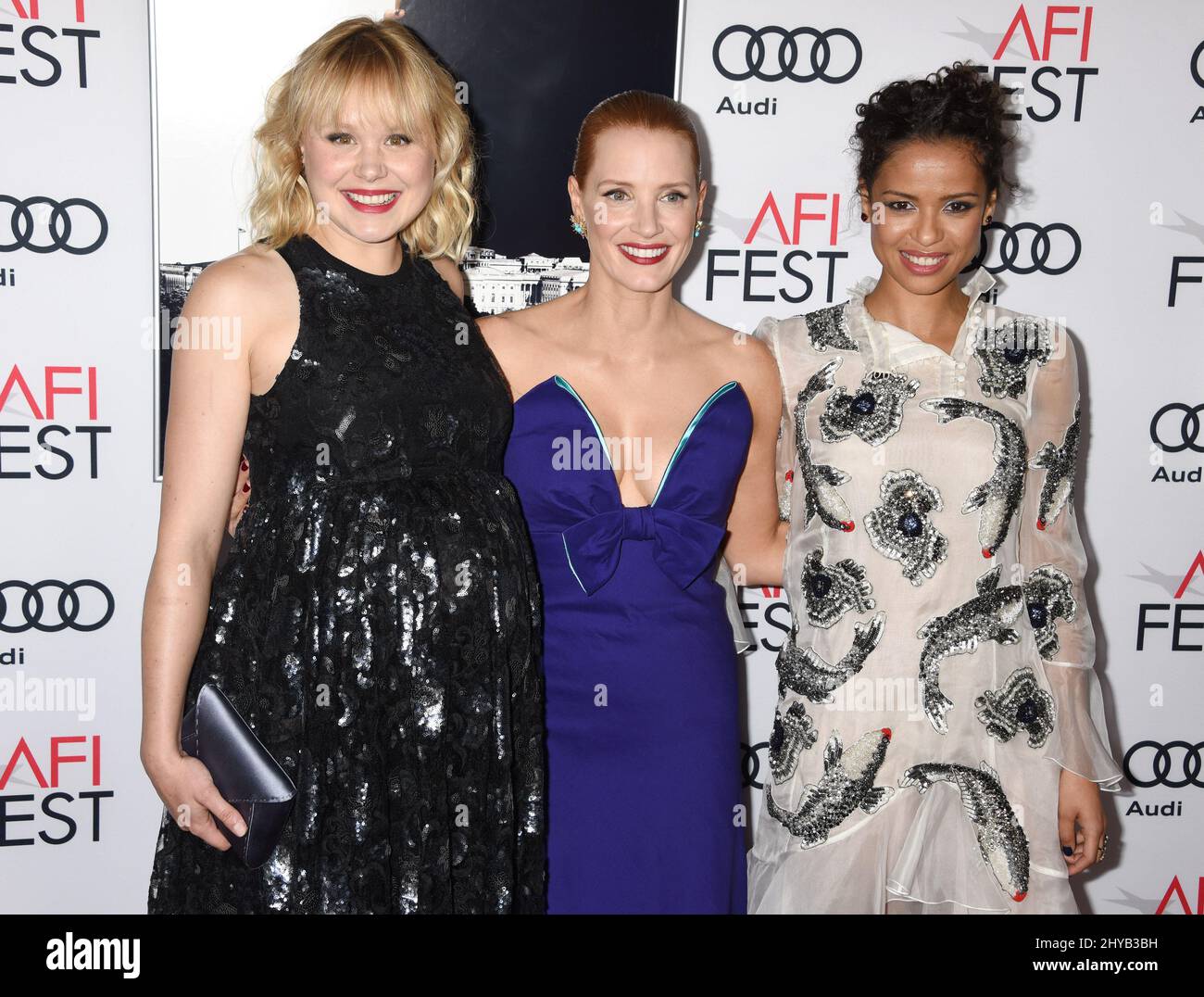 Alison Pill, Jessica Chastain and Gugu Mbatha-Raw AFI FEST 2016 "Miss ...