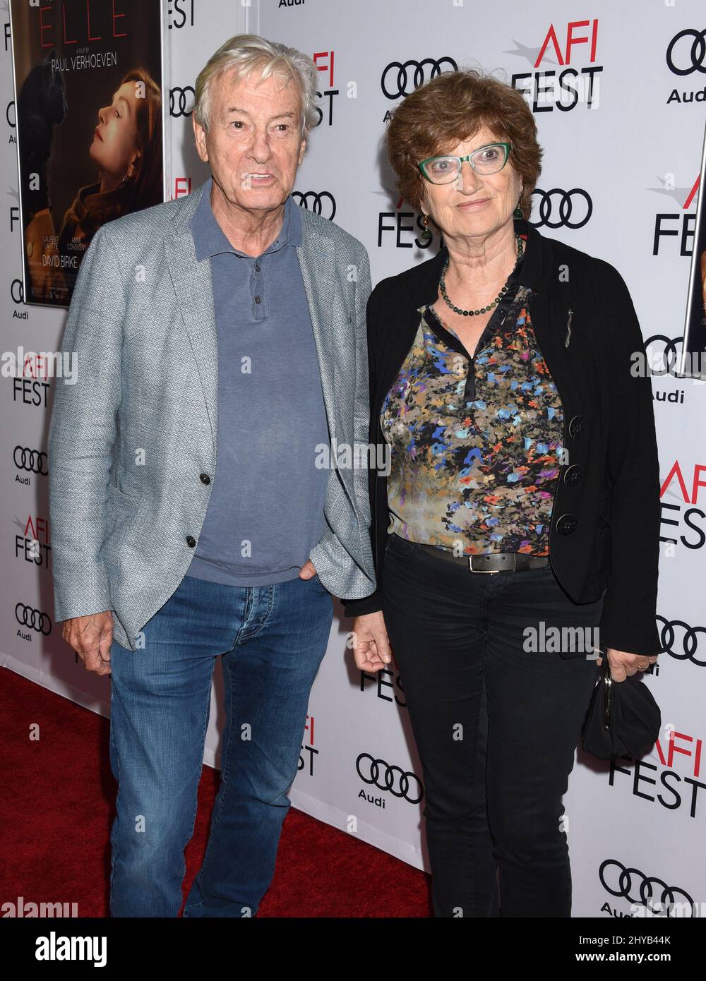Paul Verhoeven and Martine Verhoeven attending the screening of 'Elle ...