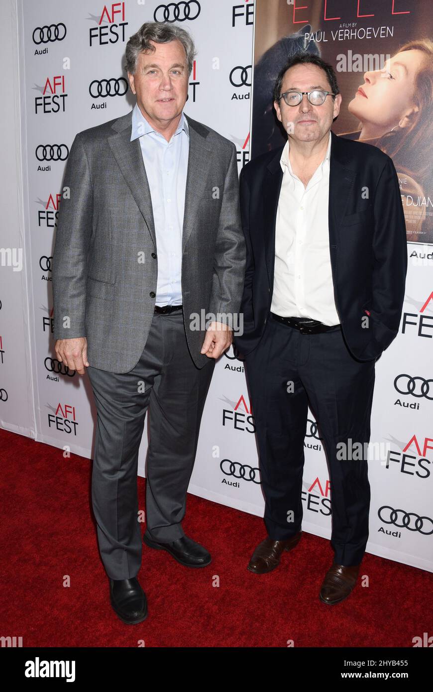 Tom Bernard and Michael Barker attending the screening of 'Elle' at AFI ...