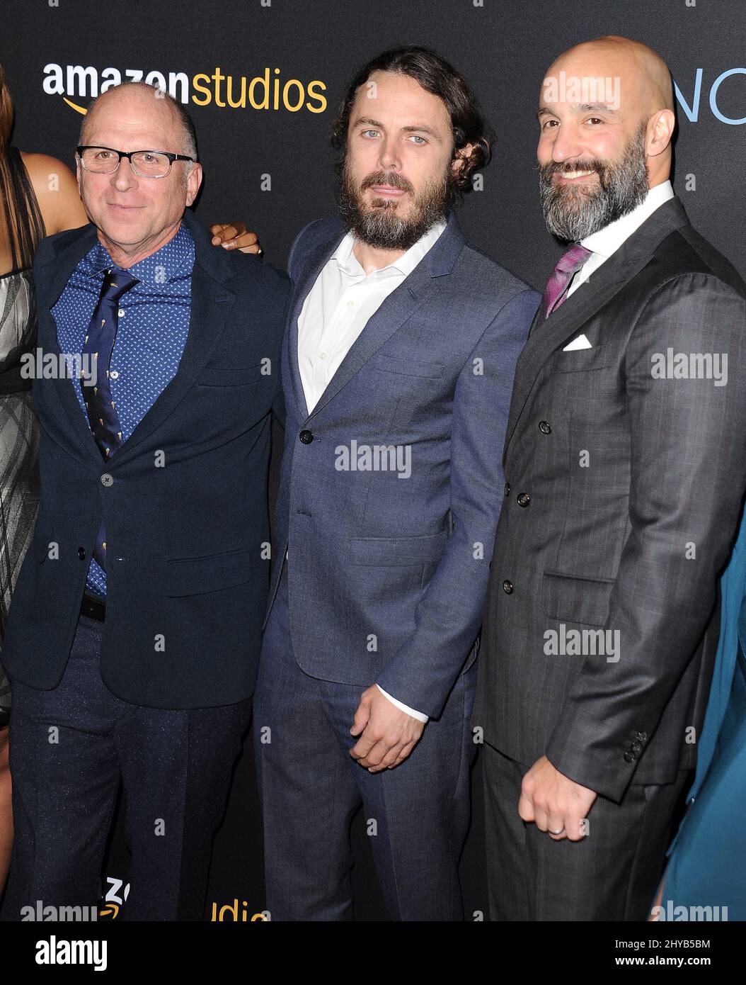 Ted Hope, Casey Affleck, Jason Ropell attending the Los Angeles Premiere of 'Manchester By The ...