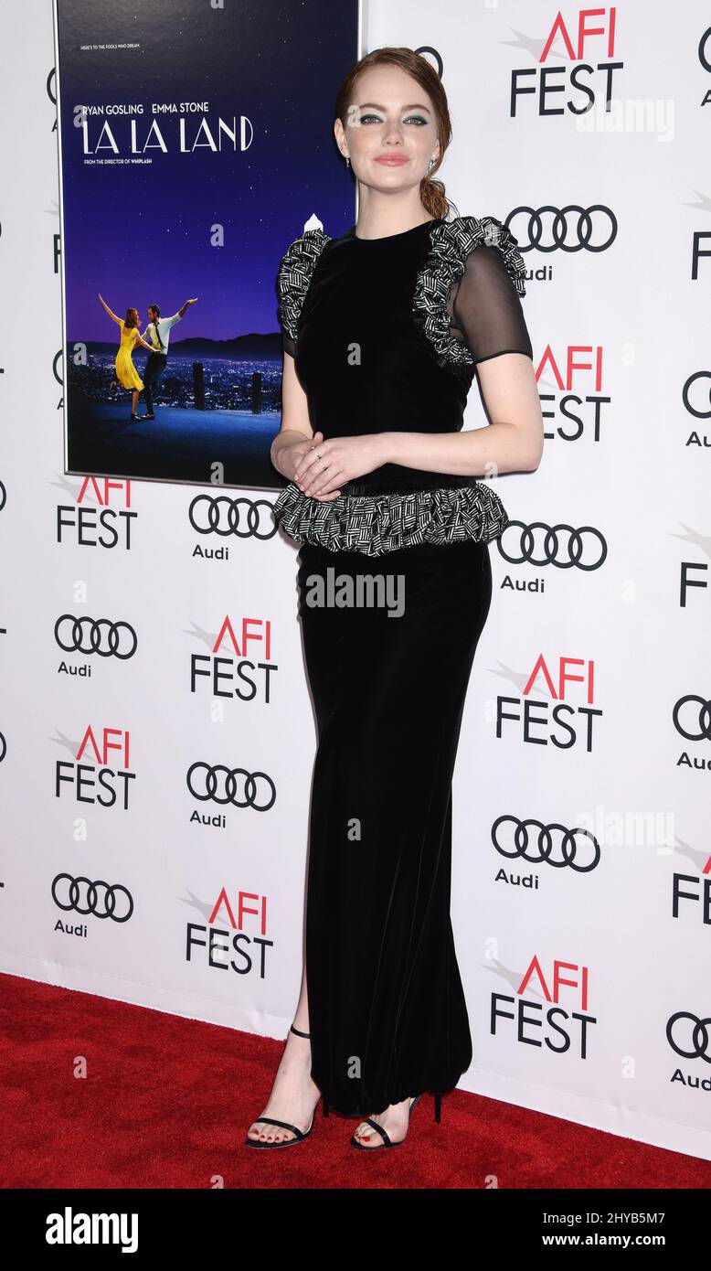 Emma Stone attending the AFI Fest 2016 screening of 'La La Land' in Los ...