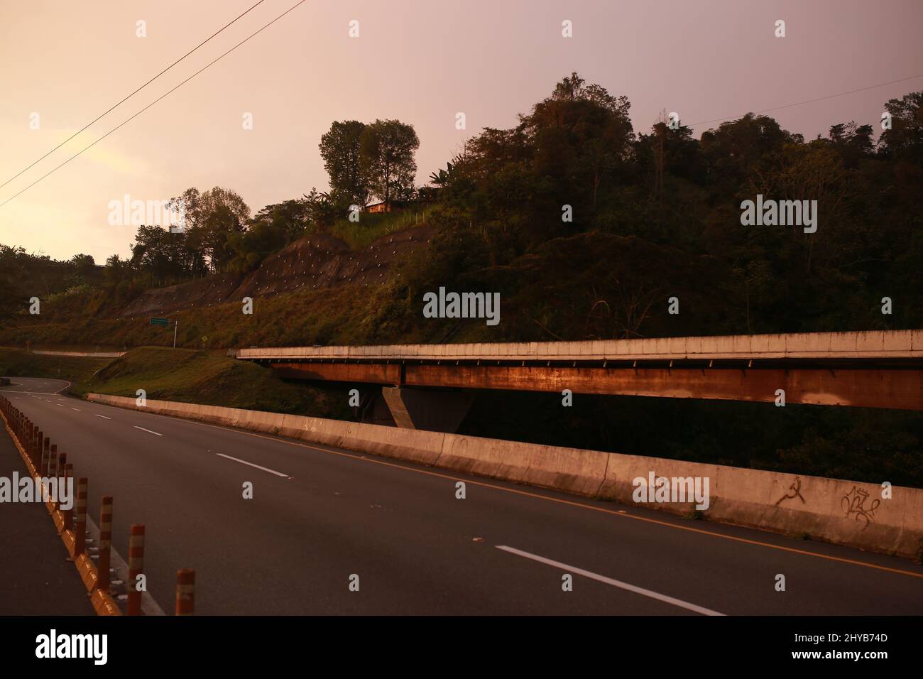 Double highway road from Bucaramanga to Cucuta located in Colombia ...