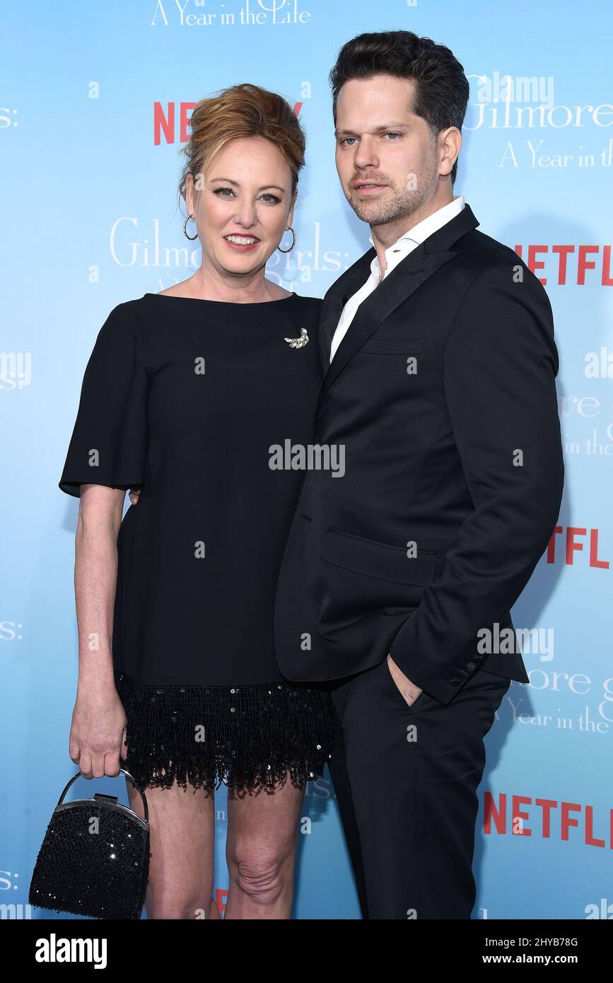Nick Holmes and Virginia Madsen arrives at the Premiere Of Netflix's ''Gilmore Girls: A Year In ...