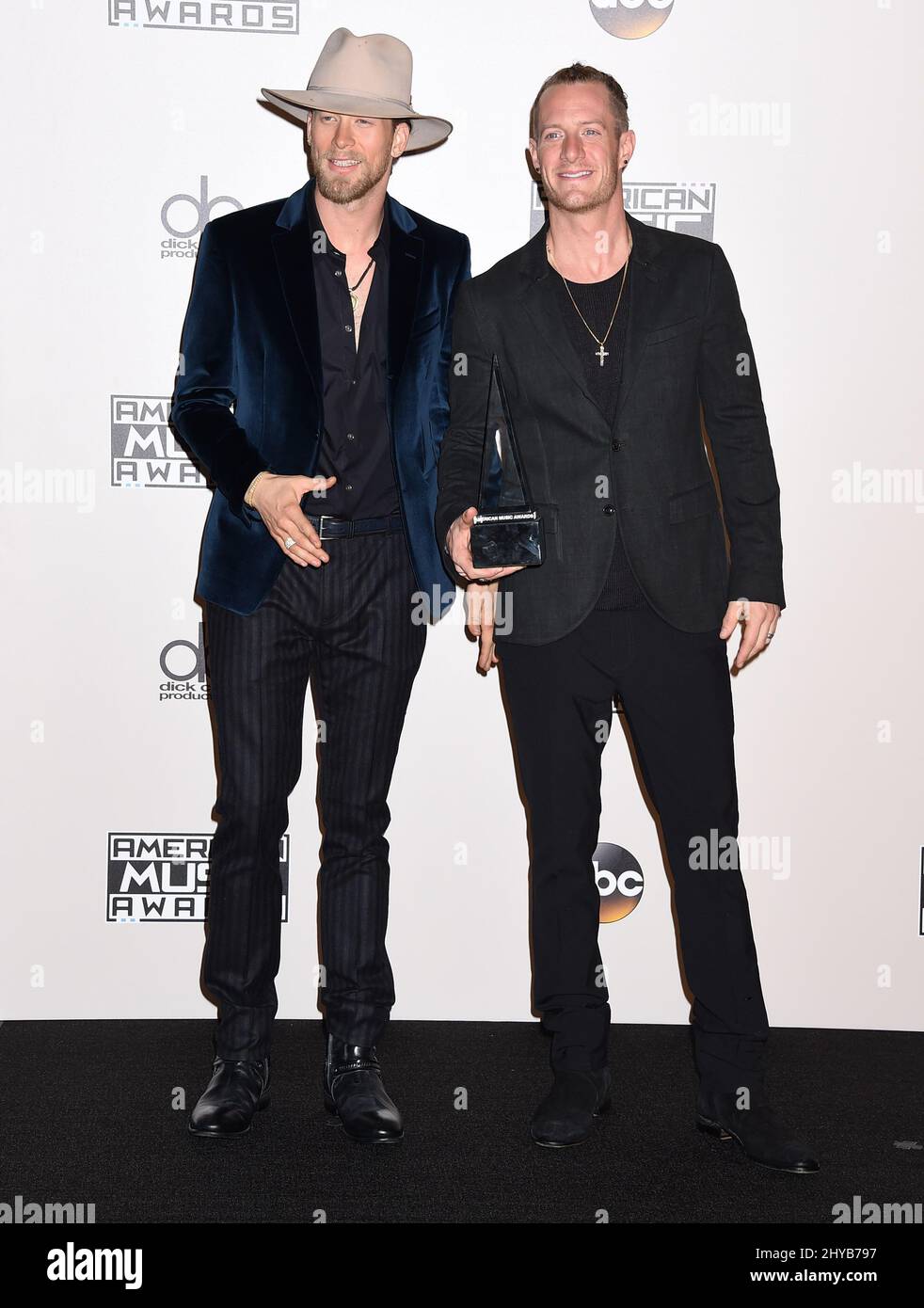 Alex Pall, Andrew Taggart of The Chainsmokers in the press room during ...