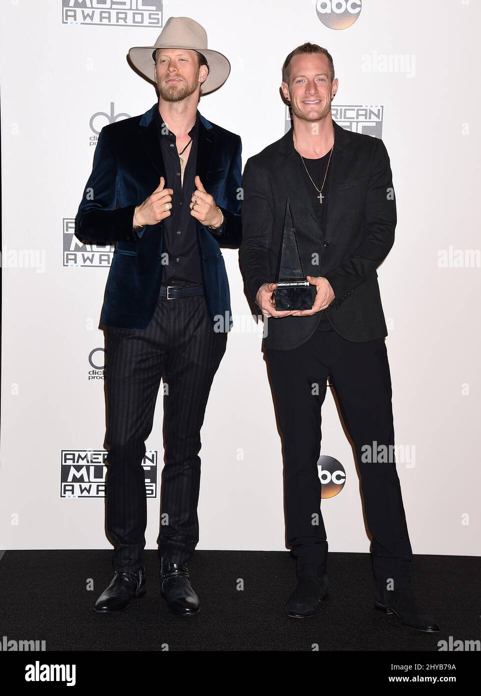 Alex Pall, Andrew Taggart of The Chainsmokers in the press room during ...