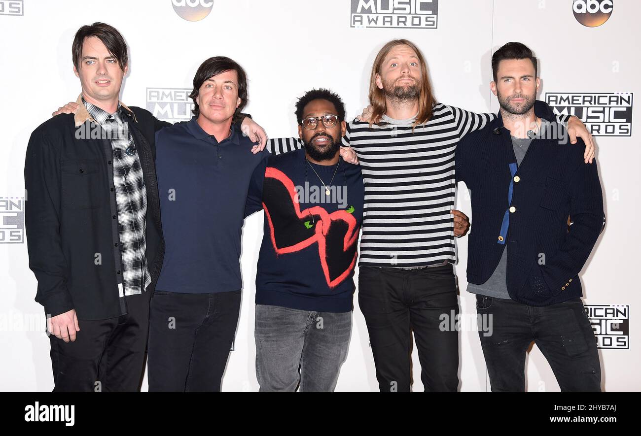 Maroon 5 in the press room during The 44th Annual American Music Awards ...