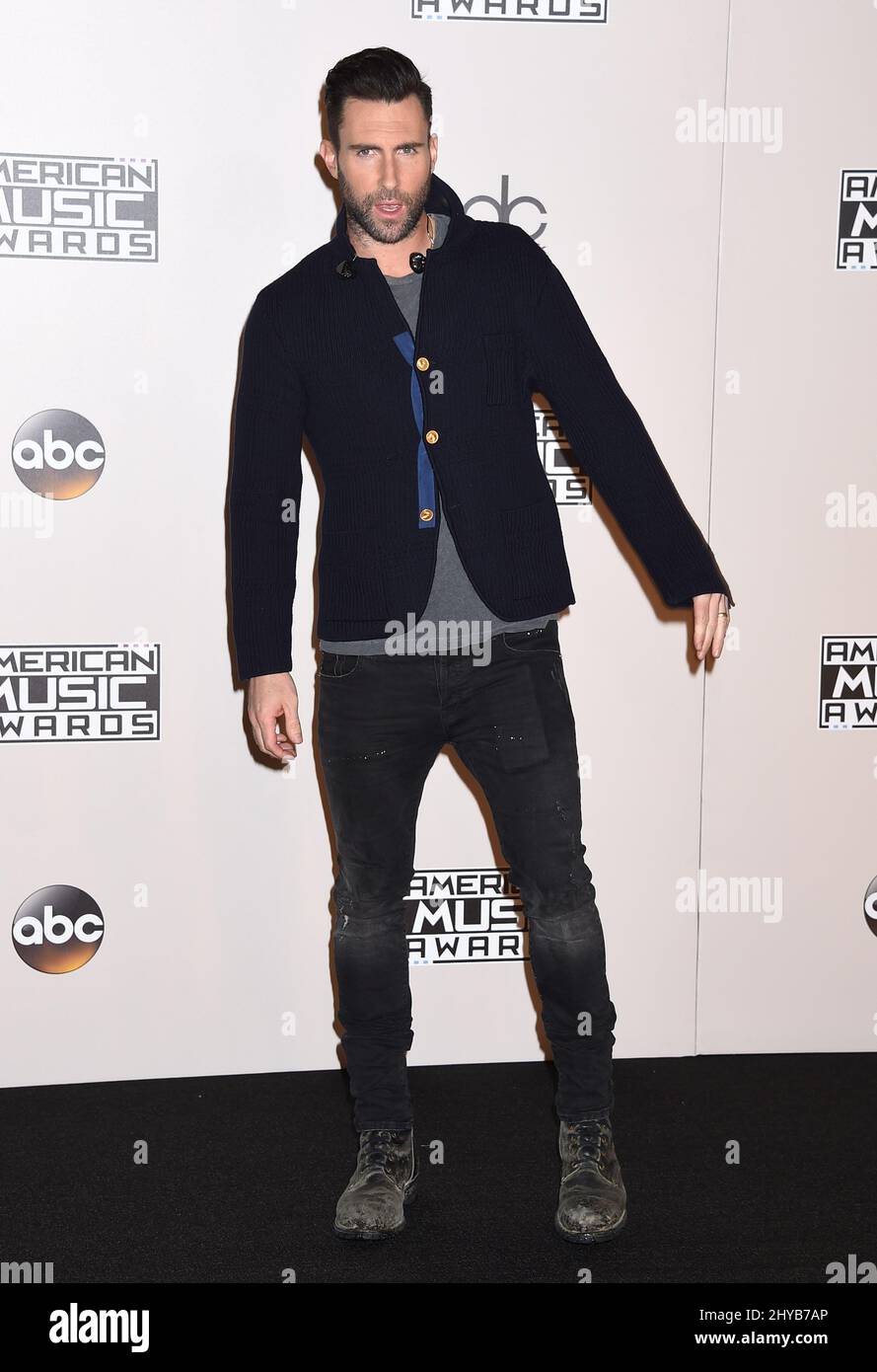 Adam Levine in the press room during The 44th Annual American Music ...