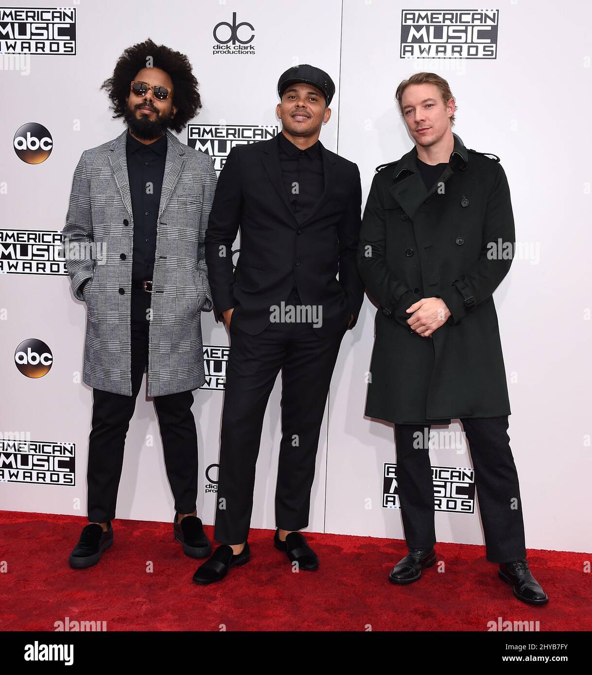 Jillionaire, Walshy Fire, Diplo arriving for The 44th Annual American ...