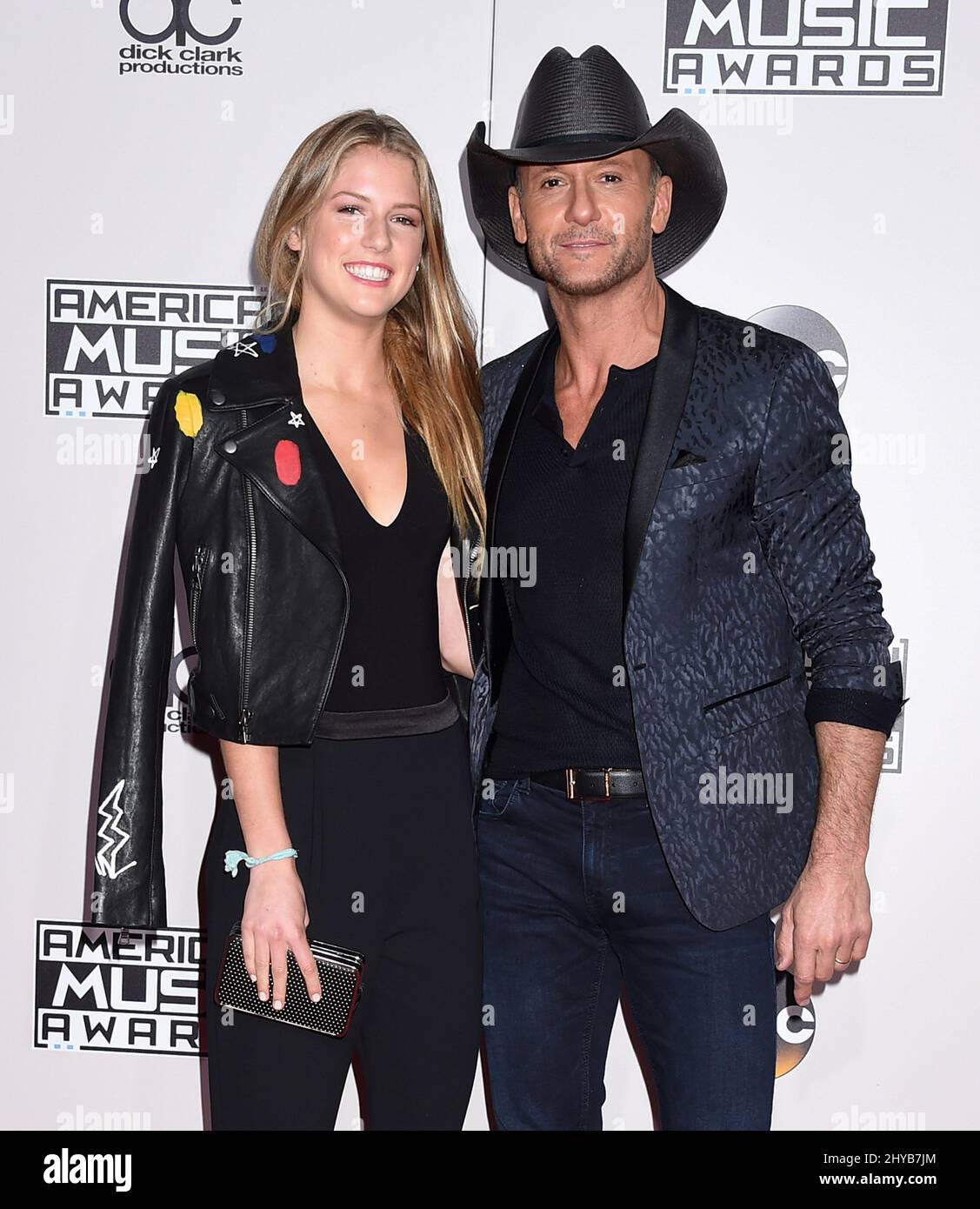 Tim McGraw and Maggie McGraw arriving for The 44th Annual American ...