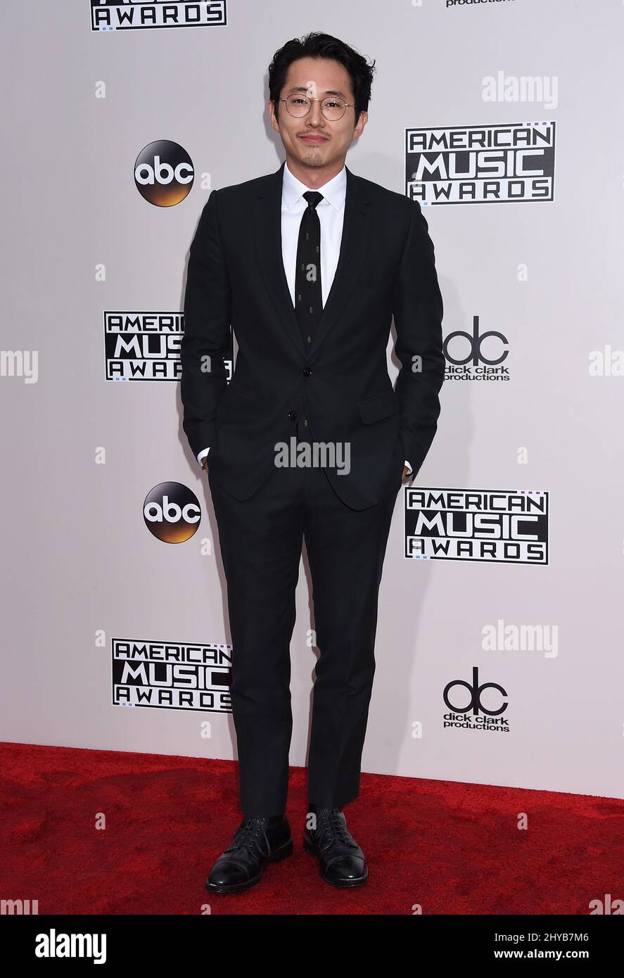Steven Yeun arriving for The 44th Annual American Music Awards held at ...