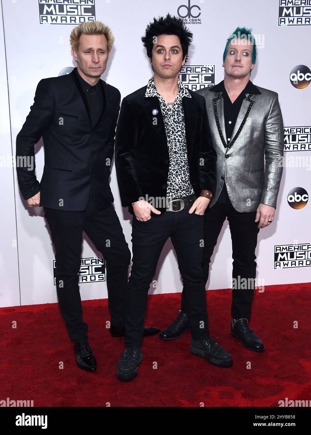 Green Day arriving for The 44th Annual American Music Awards held at ...