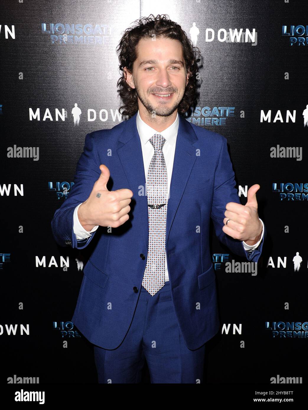 Shia LaBeouf attending the 'Man Down' Los Angeles Premiere held at ...