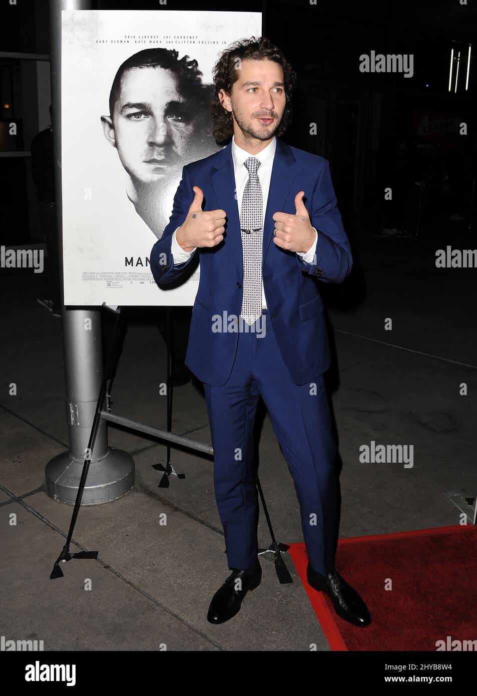 Shia LaBeouf attending the 'Man Down' Los Angeles Premiere held at ...