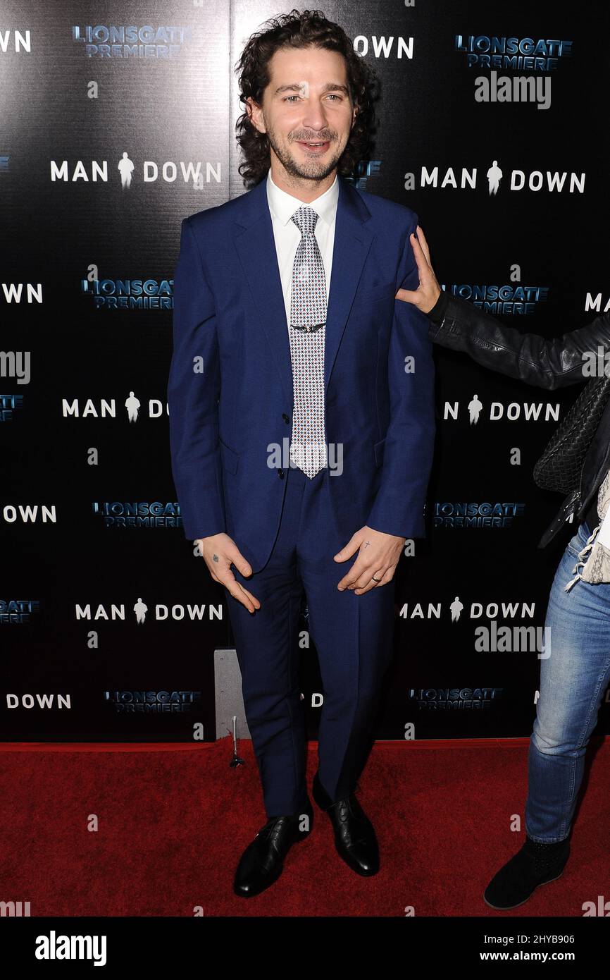Shia LaBeouf attending the 'Man Down' Los Angeles Premiere held at ...