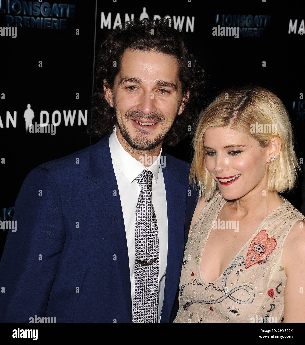 Shia LaBeouf, Kate Mara attending the 'Man Down' Los Angeles Premiere ...