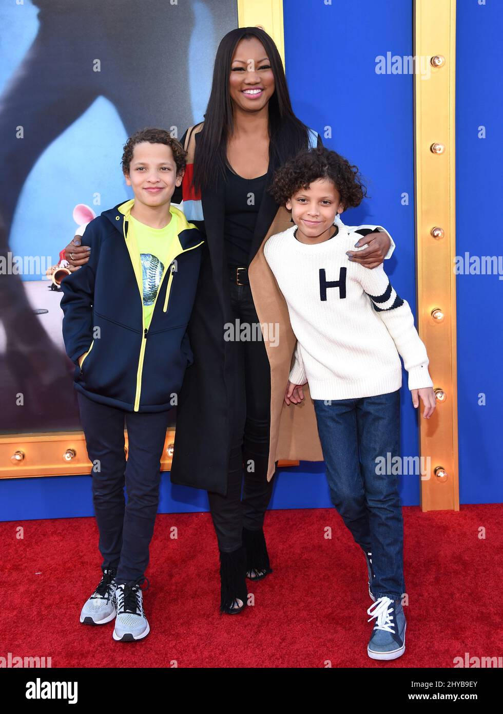 Garcelle Beauvais, Jaid Nilon and Jax Nilon attending Universal Picture ...