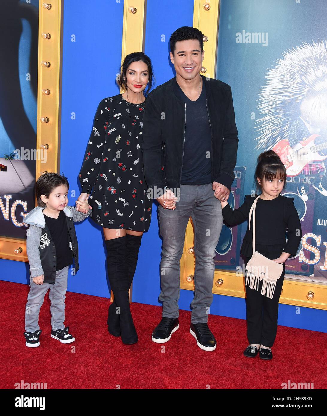 Mario Lopez, Courtney Mazza, Dominic Lopez, Gia Francesca Lopez ...