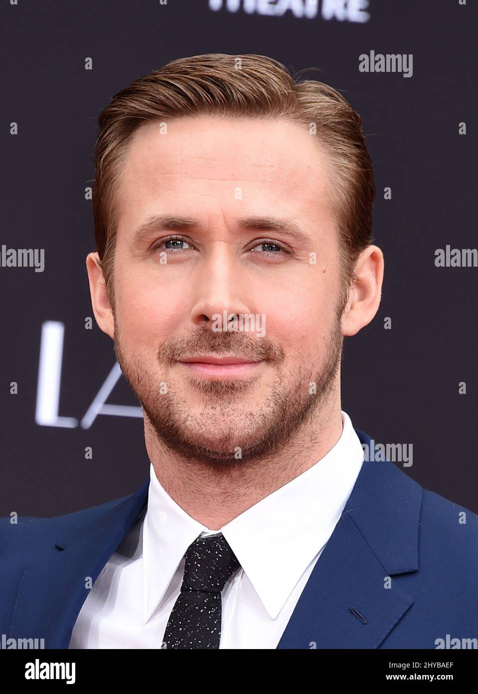 Ryan Gosling at his hand and footprint ceremony in Hollywood Stock ...