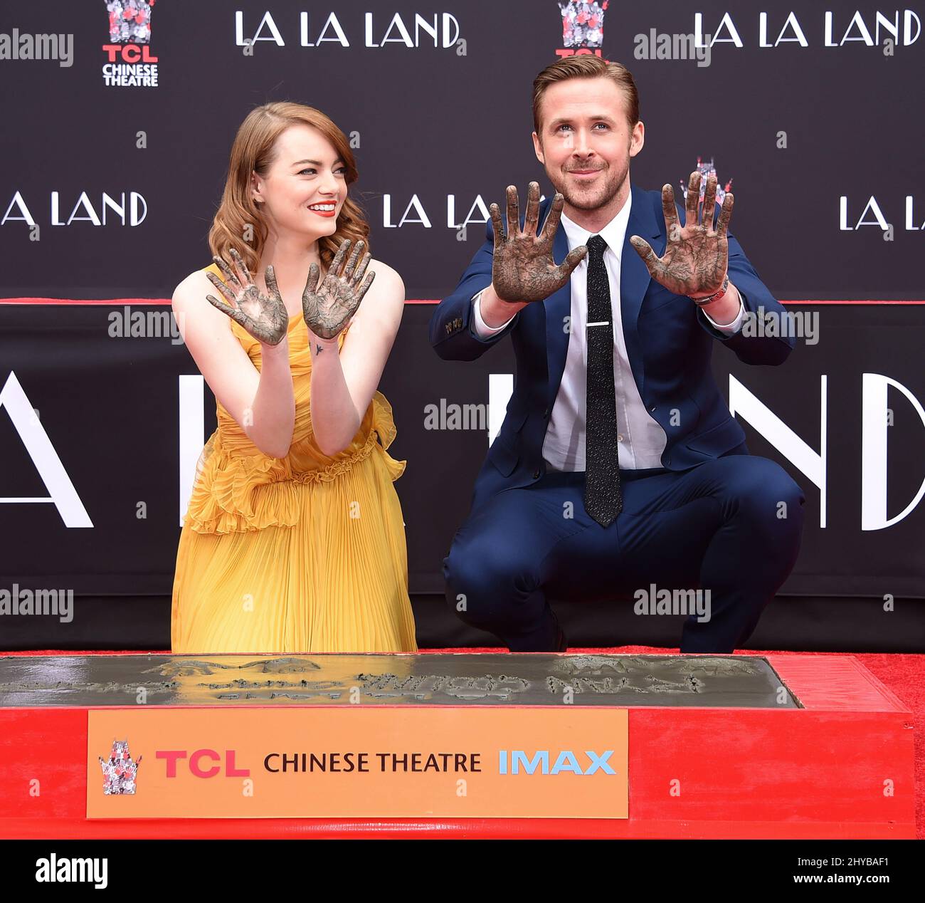 Emma Stone and Ryan Gosling at their hand and footprint ceremony in ...