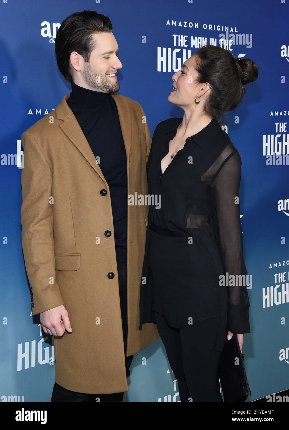 Luke Kleintank and Alexa Davalos attending Amazon's season two premiere ...