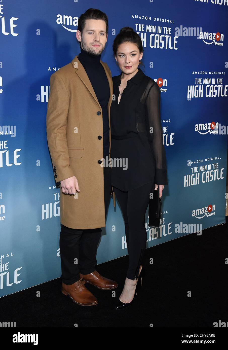 Luke Kleintank and Alexa Davalos attending Amazon's season two premiere ...