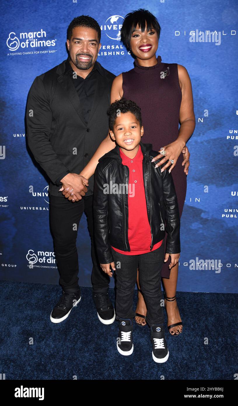 Jennifer Hudson, David Otunga and David Otunga Jr arriving for the 2016 ...