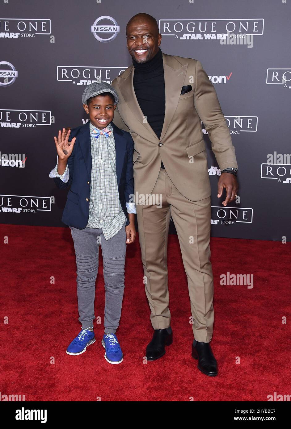 Terry Crews and Isaiah Crews arriving at Lucasfilm's "Rogue One: A Star ...