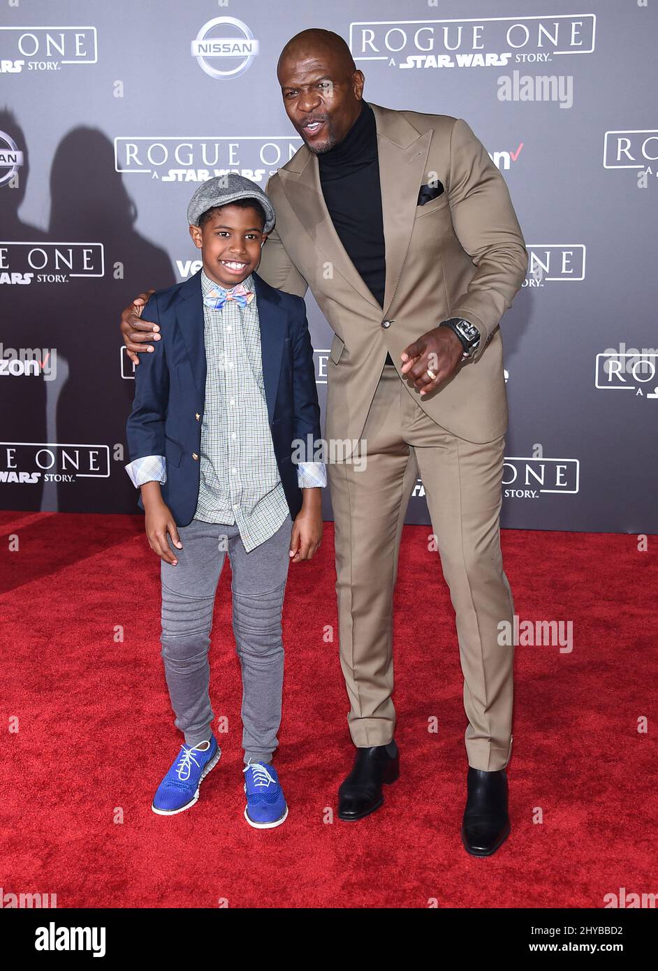 Terry Crews and Isaiah Crews arriving at Lucasfilm's "Rogue One: A Star ...