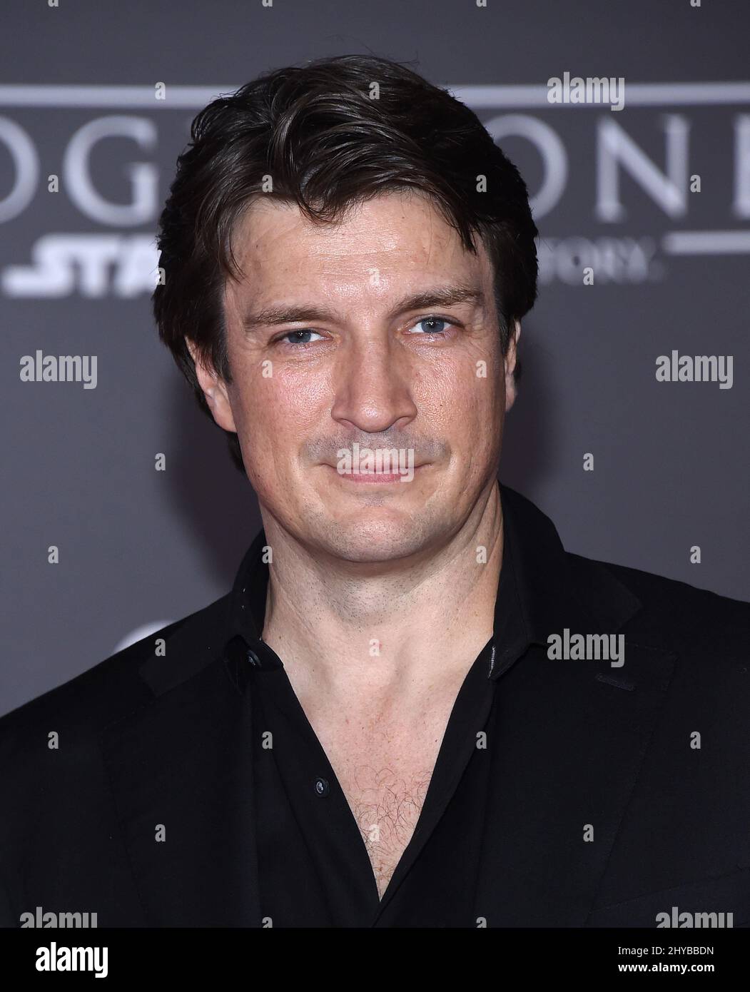Nathan Fillion arriving at Lucasfilm's "Rogue One: A Star Wars Story ...