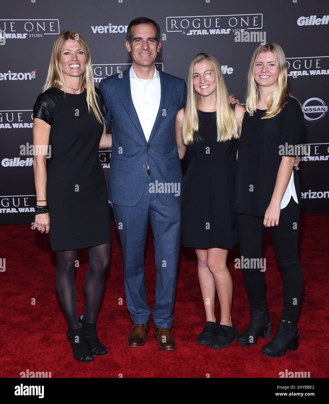 Eric Garcetti arriving at Lucasfilm's "Rogue One: A Star Wars Story ...