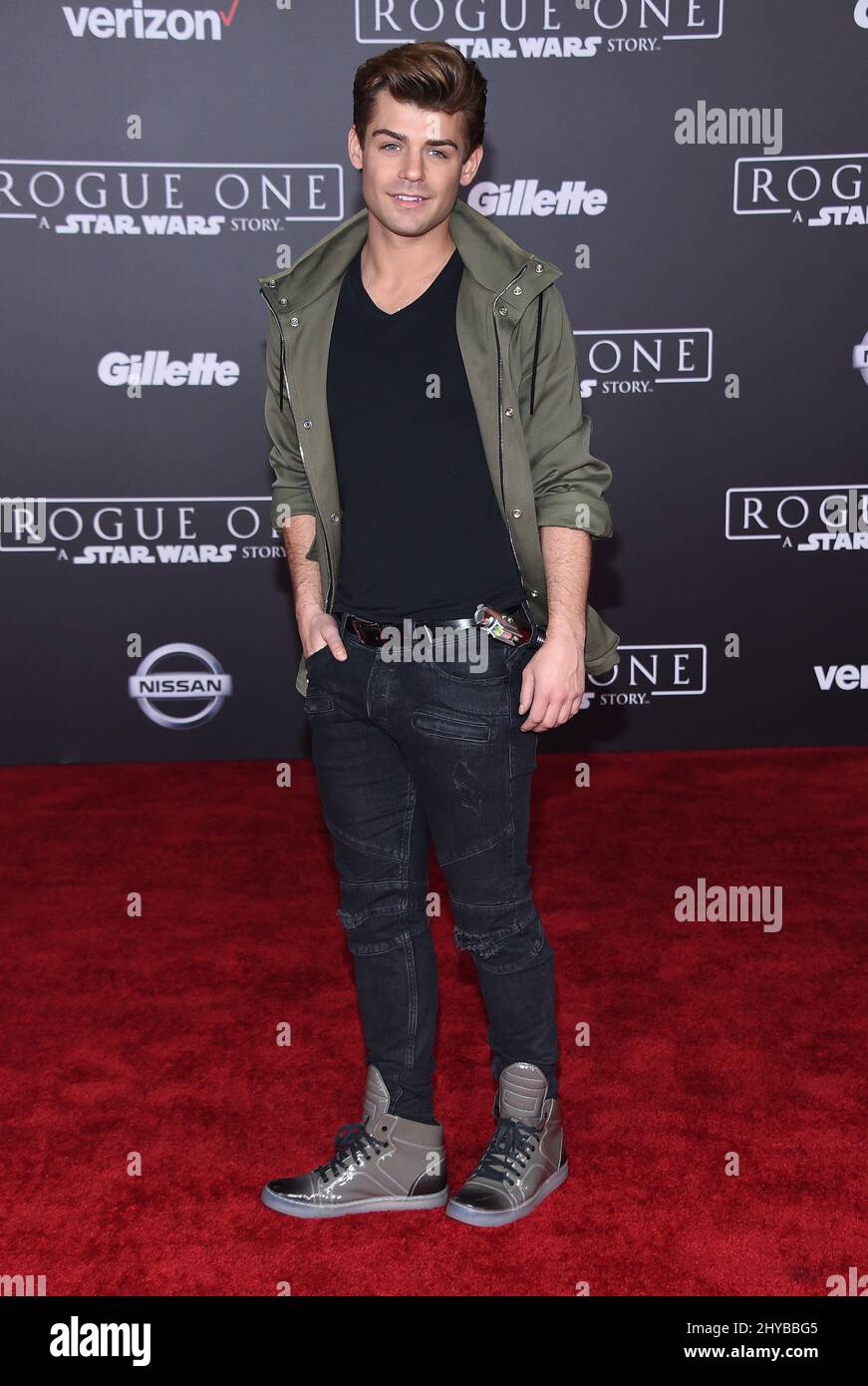 Garrett Clayton arriving at Lucasfilm's "Rogue One: A Star Wars Story ...
